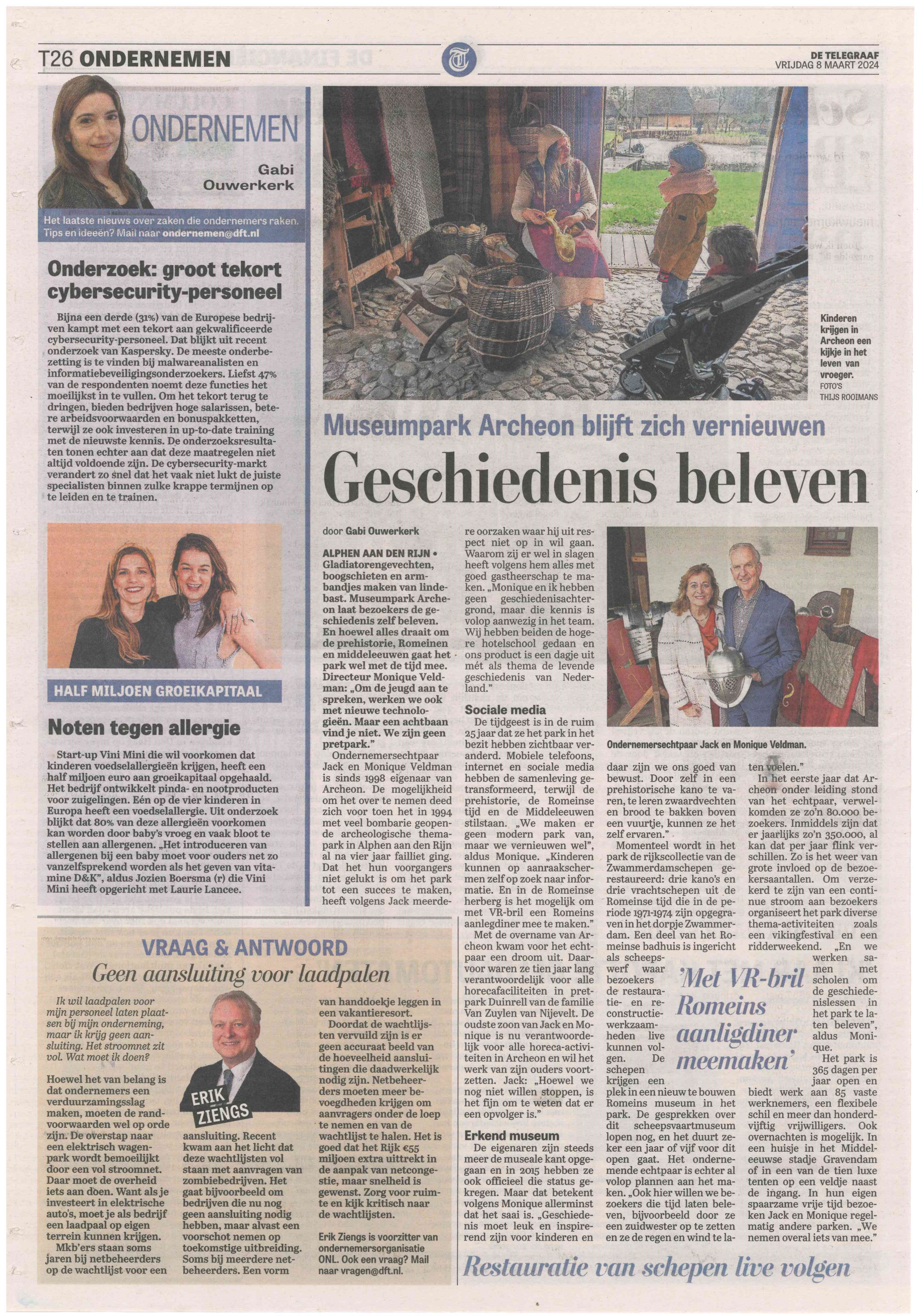 Archeon in de Telegraaf! | Archeon